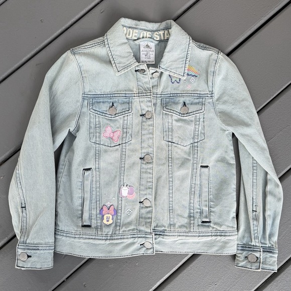 Disney | Jackets & Coats | Disney Girls Minnie Mouse Sequin Denim ...